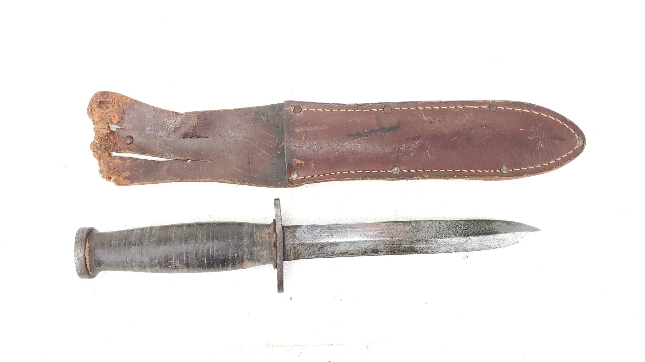 Rare Case M3 Fighting Knife Smooth Handle Straight Guard